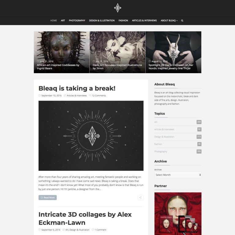 Throne - WordPress theme for creative personal blog & magazine - Meks
