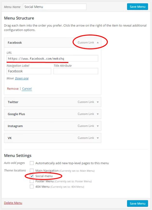 Navigation / Menu Setup - Sidewalk WordPress Theme Documentation - Meks