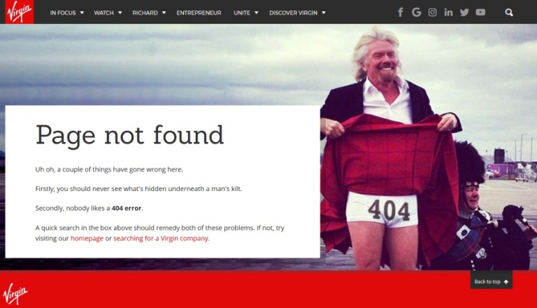 10 interesting 404 error pages examples to spark your creativity - Meks
