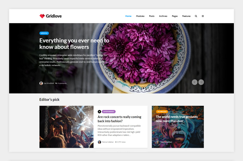 WordPress magazine themes by Meks - Meks
