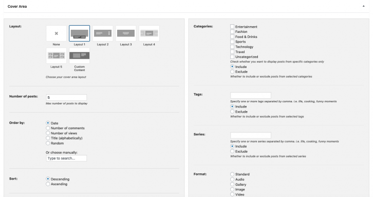 Home page (modules setup) - Vlog WordPress Theme Documentation - Meks